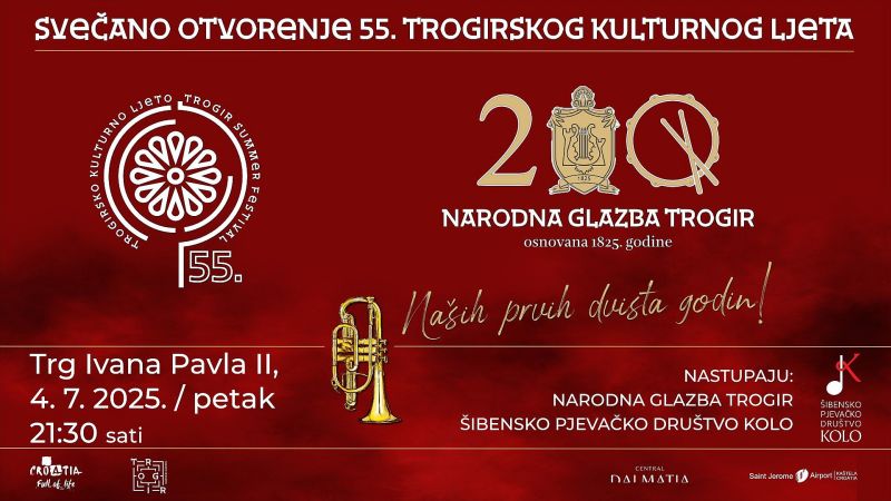 SVEČANO OTVORENJE 55. TROGIRSKOG KULTURNOG LJETA: GLAZBENA VEČER U ČAST ...